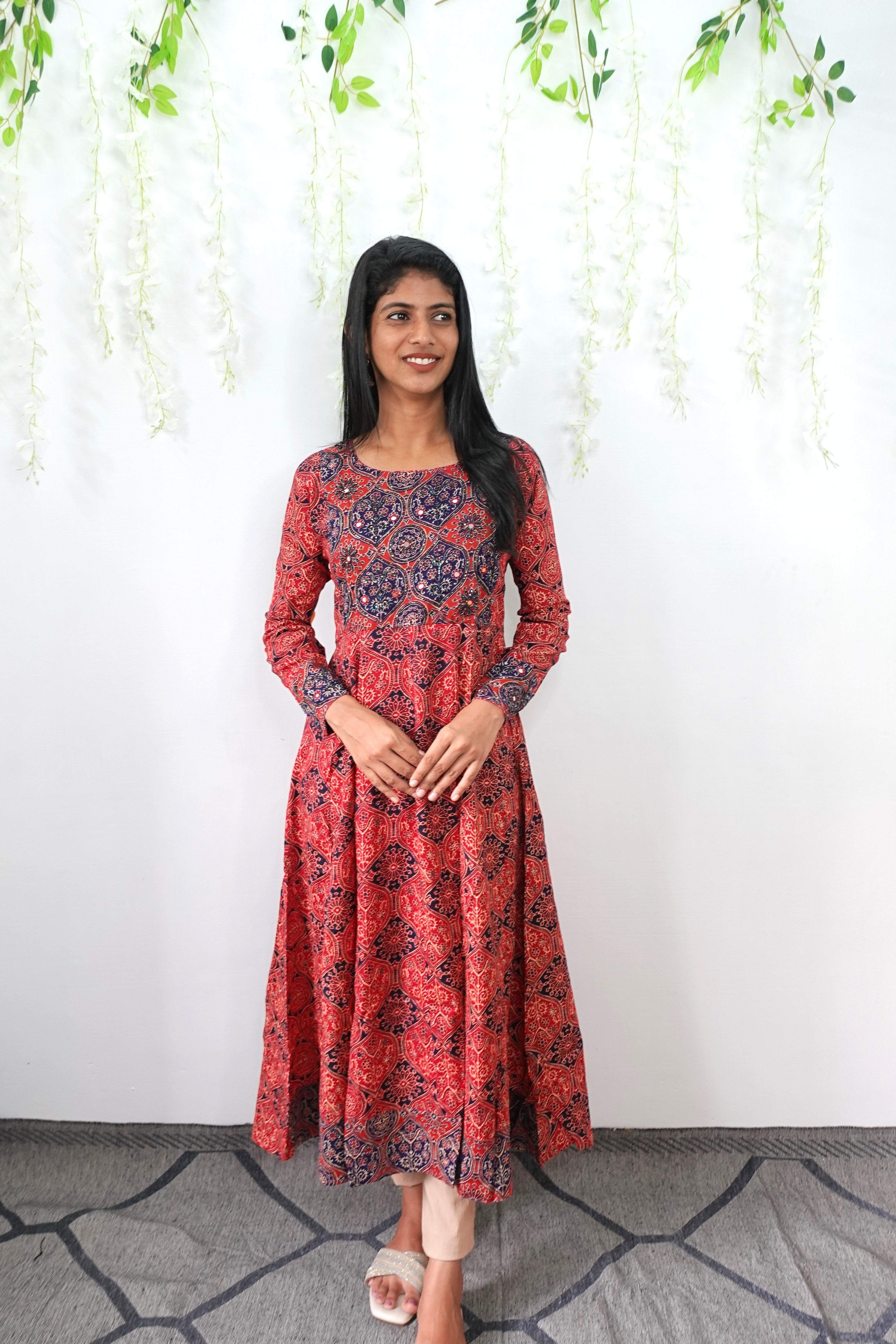 NR0052 - Anarkali Kurti with Bead work – NUURIKHA